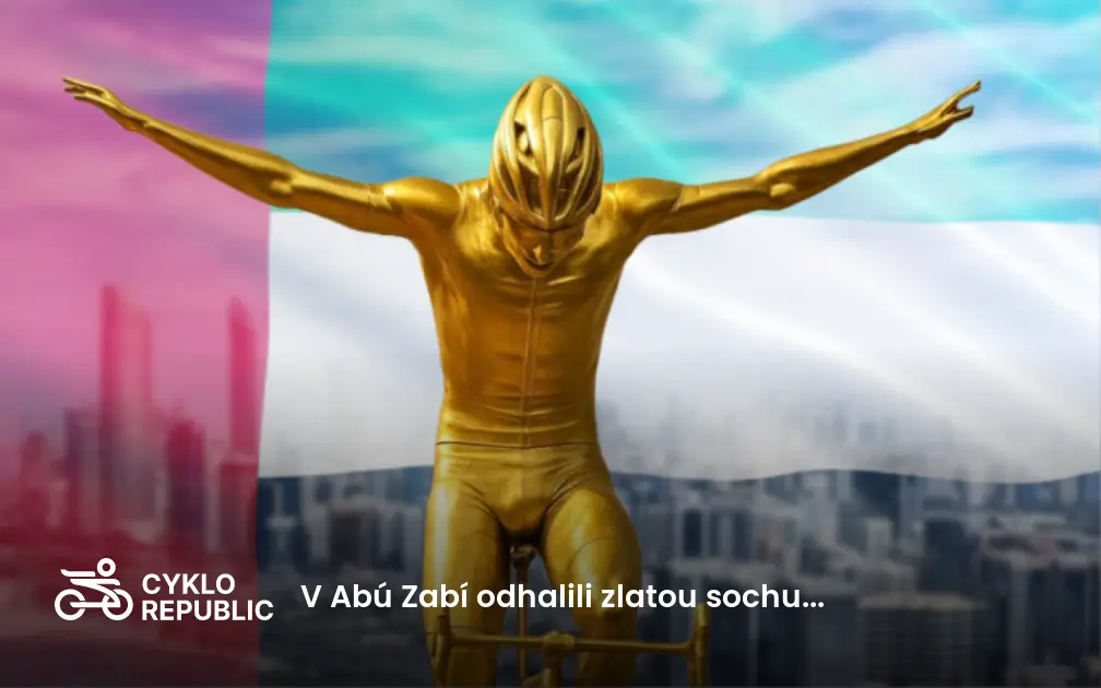 V Abú Zabí odhalili zlatou sochu Tadeje Pogačara | CykloRepublic